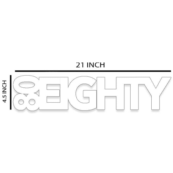 80Eighty® White Decal